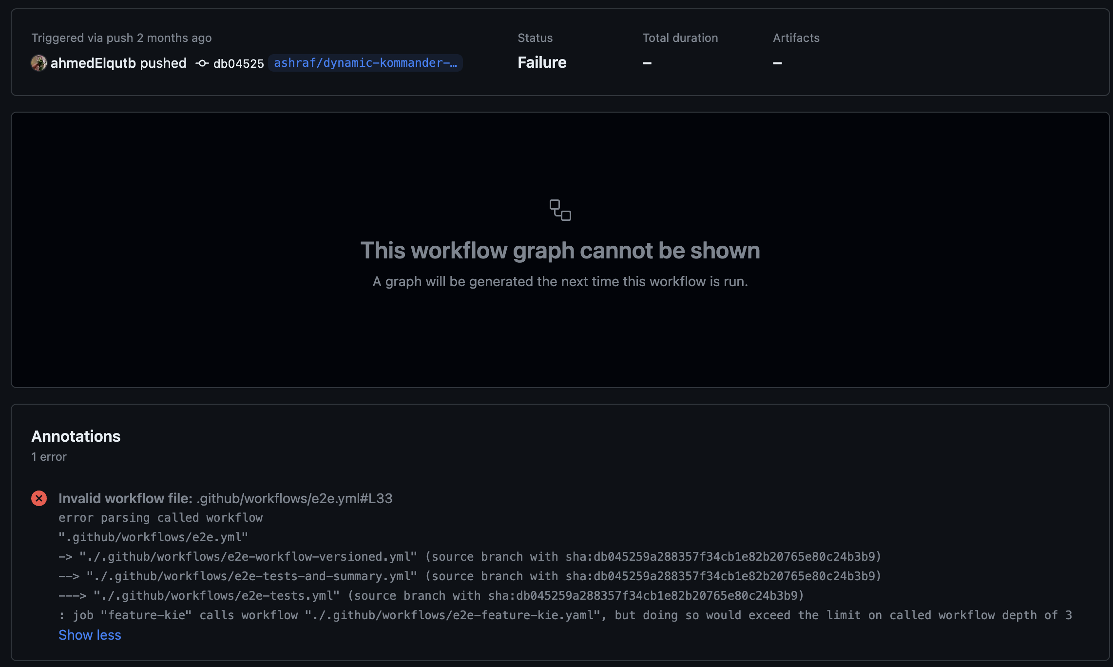 Workflow File Marked Invalid with Depth of 3 · Issue #2674 · actions/runner · GitHub