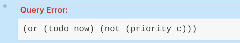 Query using 'or' fails, where 'and' succeeds · Issue #4779 · logseq/logseq · GitHub