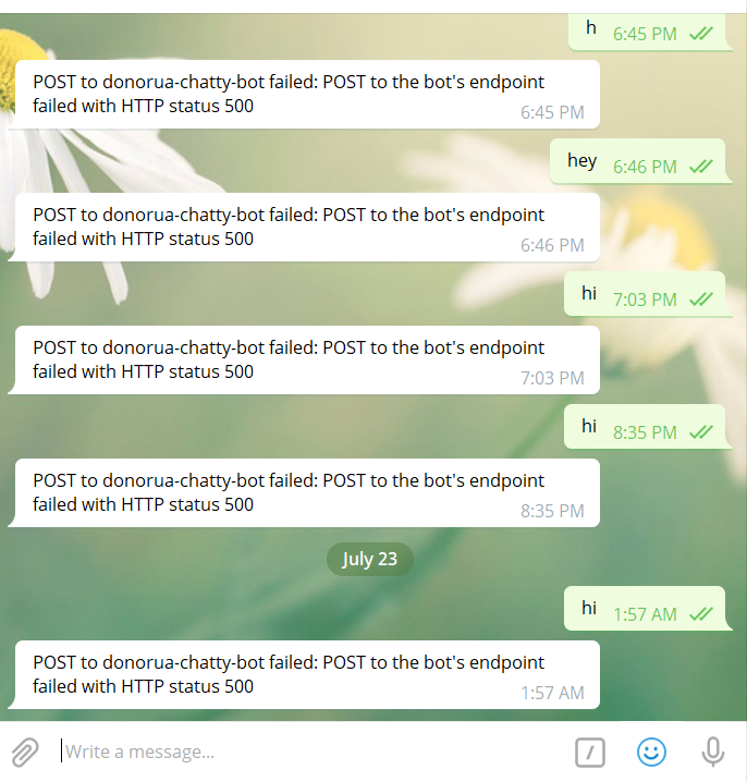 In Azure Web App: POST to failed: POST to the bot's endpoint failed with HTTP status 500 · Issue ...