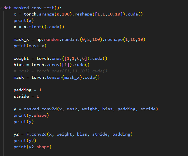Maskedconv2d Bug The Output Seems To Be Wrong When Masked Shape Is Not Matched With The Output