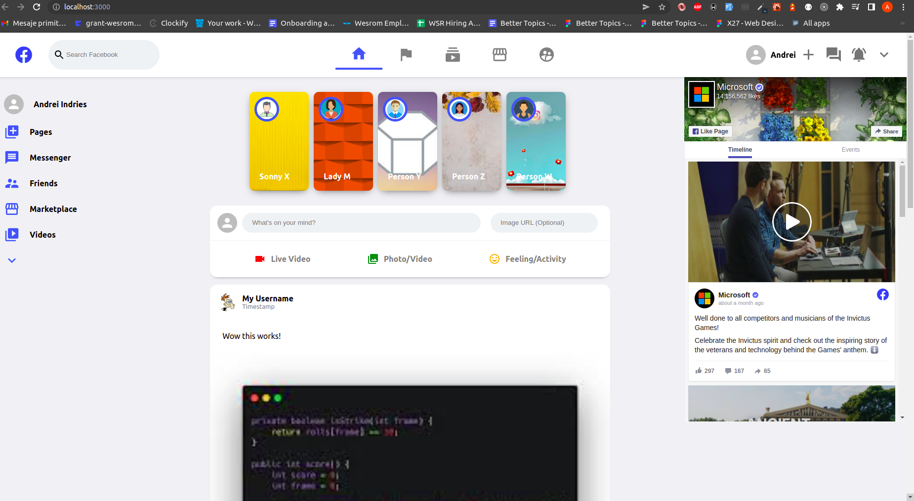 GitHub - IndriesAndrei/react-facebook-clone: ReactJs Facebook Clone App