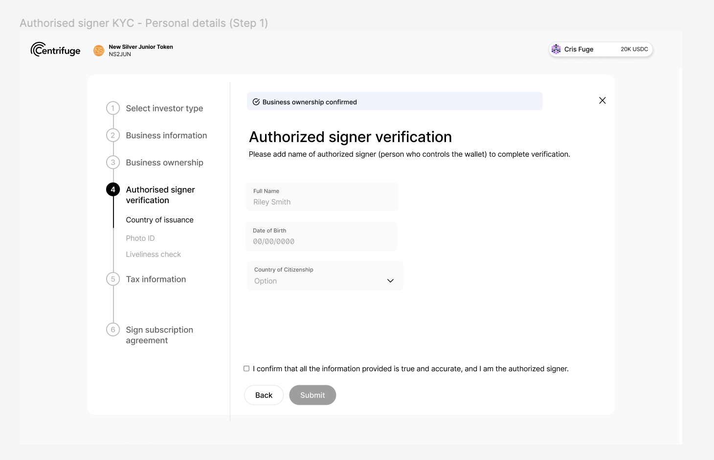 Email verification - Investor onboarding flow integration (v1) · Issue #1094 · centrifuge/apps ...