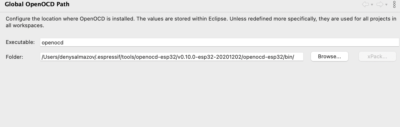 Esp32 Jtag Debugging Defaults Can Not Work Iep 400 · Issue 241 · Espressifidf Eclipse Plugin 4390