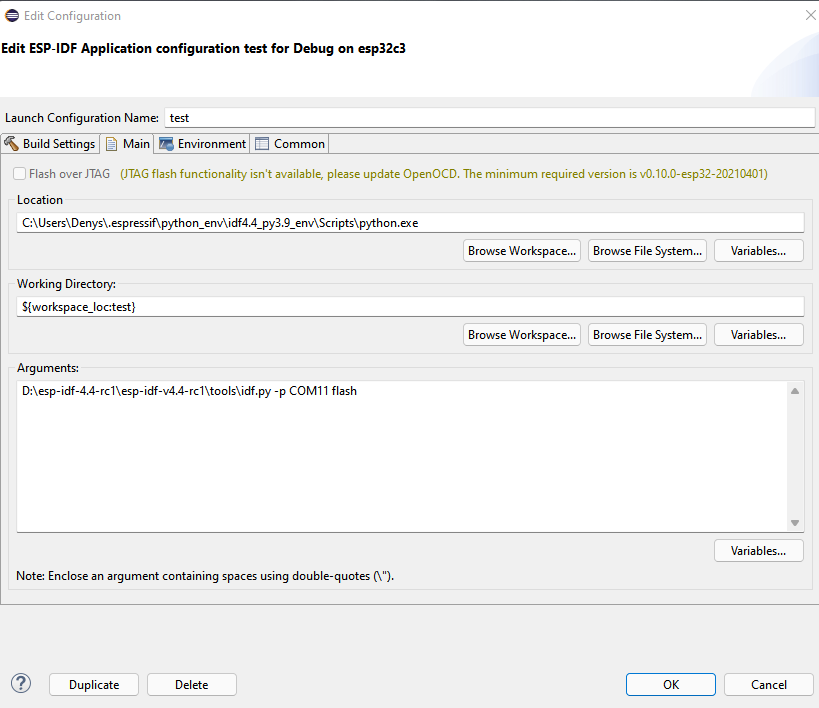 openOCD can not launch debug session but can flash using JTag (IEP-643) · Issue #480 · espressif ...