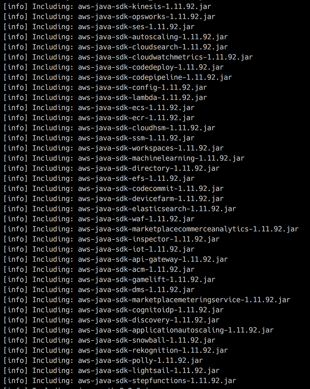 Batch jar assembly includes many unused AWS SDKs · Issue #3398 · raster ...