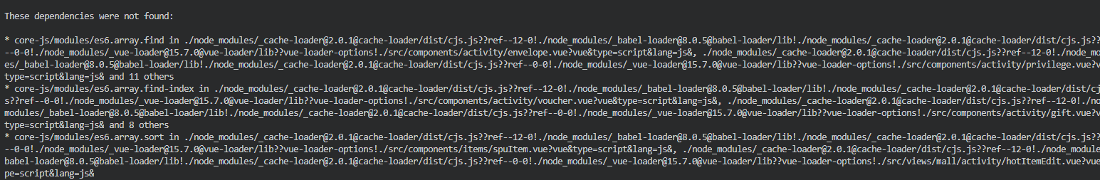 更新cli后，报core-js错误 · Issue #3714 · vuejs/vue-cli · GitHub