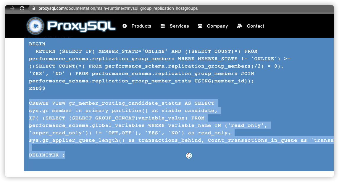 ProxySQL 2.0.18 gr_member_routing_candidate_status.viable_candidate return NULL causes infinite ...