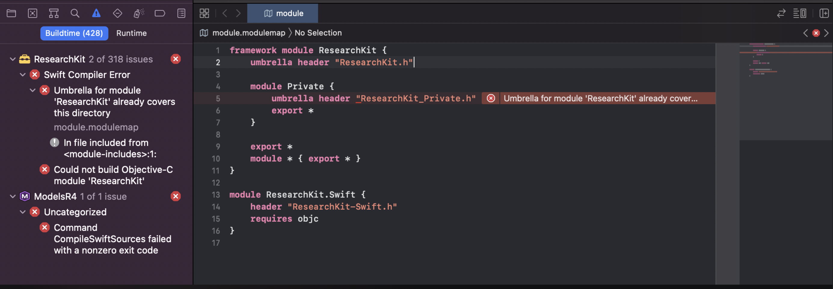 Umbrella for module 'ResearchKit' already covers this directory · Issue #1483 · ResearchKit ...