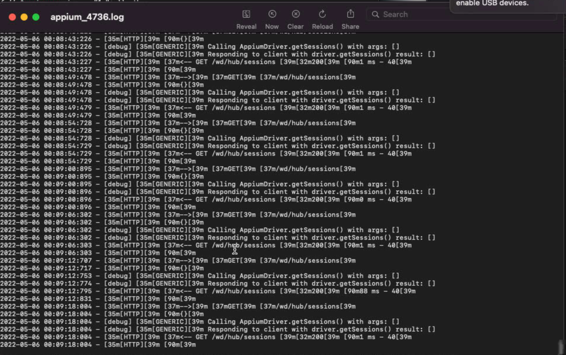 Appium output log to file get stuck · Issue #16912 · appium/appium · GitHub