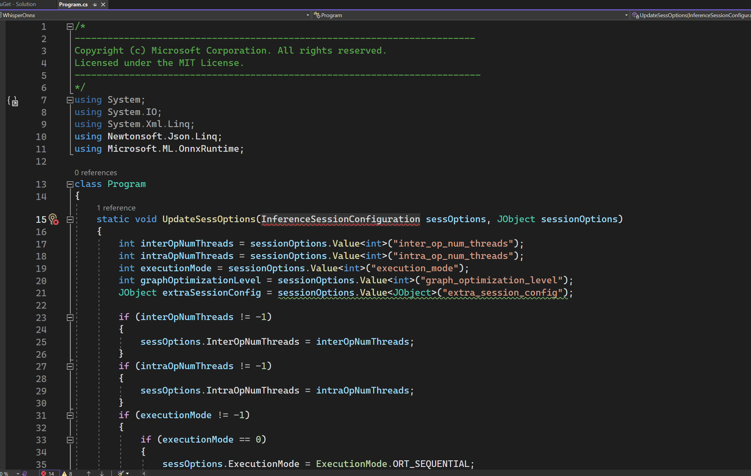 [Bug]: InferenceSessionConfiguration does not exist · Issue #473 · microsoft/Olive · GitHub