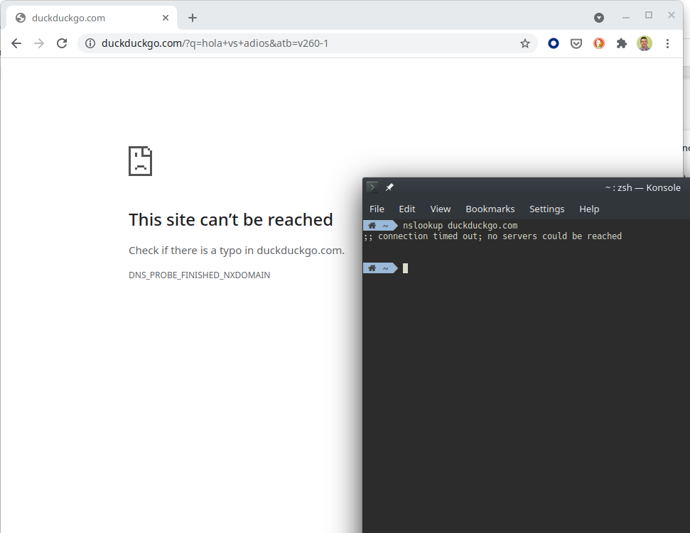 Safe search is blocking DNS resolution of duckduckgo.com and google.com ...