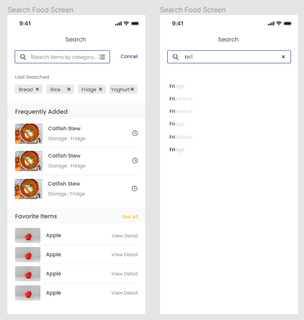 Search food item screen · Issue #22 · Flutter-Assembly/food_expiry_tracker · GitHub
