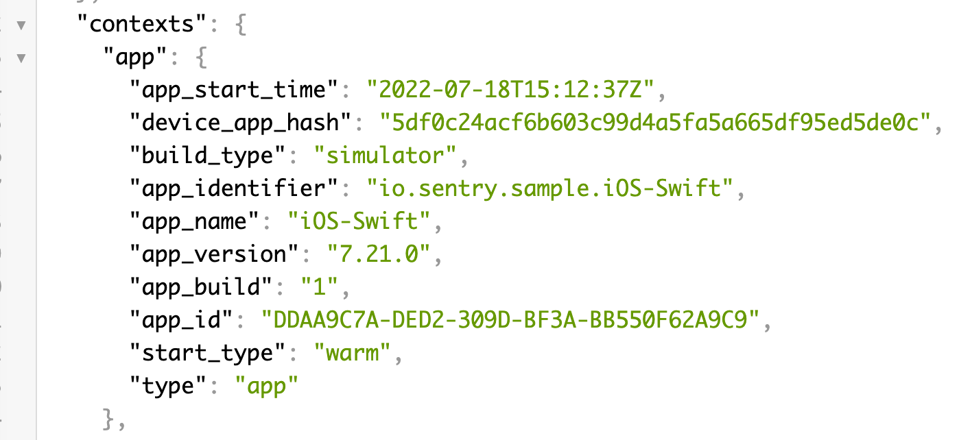 Make app context start type searchable · Issue #36927 · getsentry/sentry · GitHub