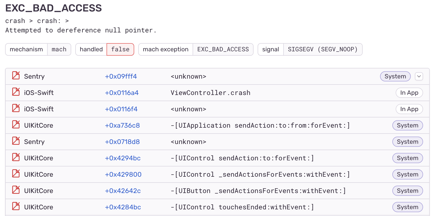 Sentry Complains Missing Debug Info For Events From Debug Builds