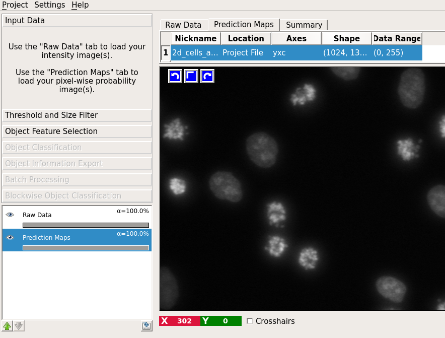 probability maps hidden when loading data in object classification ...