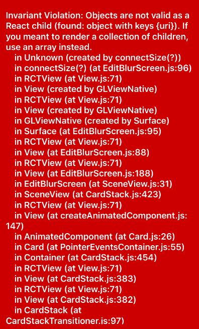 Getting "Invariant Violation: Objects are not valid as a React child" error · Issue #173 · gre ...