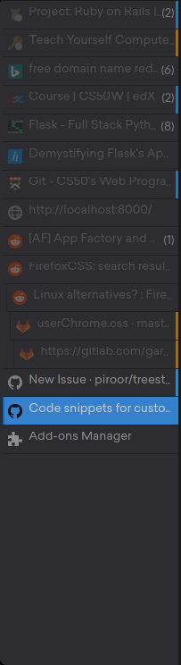 TreeStyleTabs background color : r/FirefoxCSS
