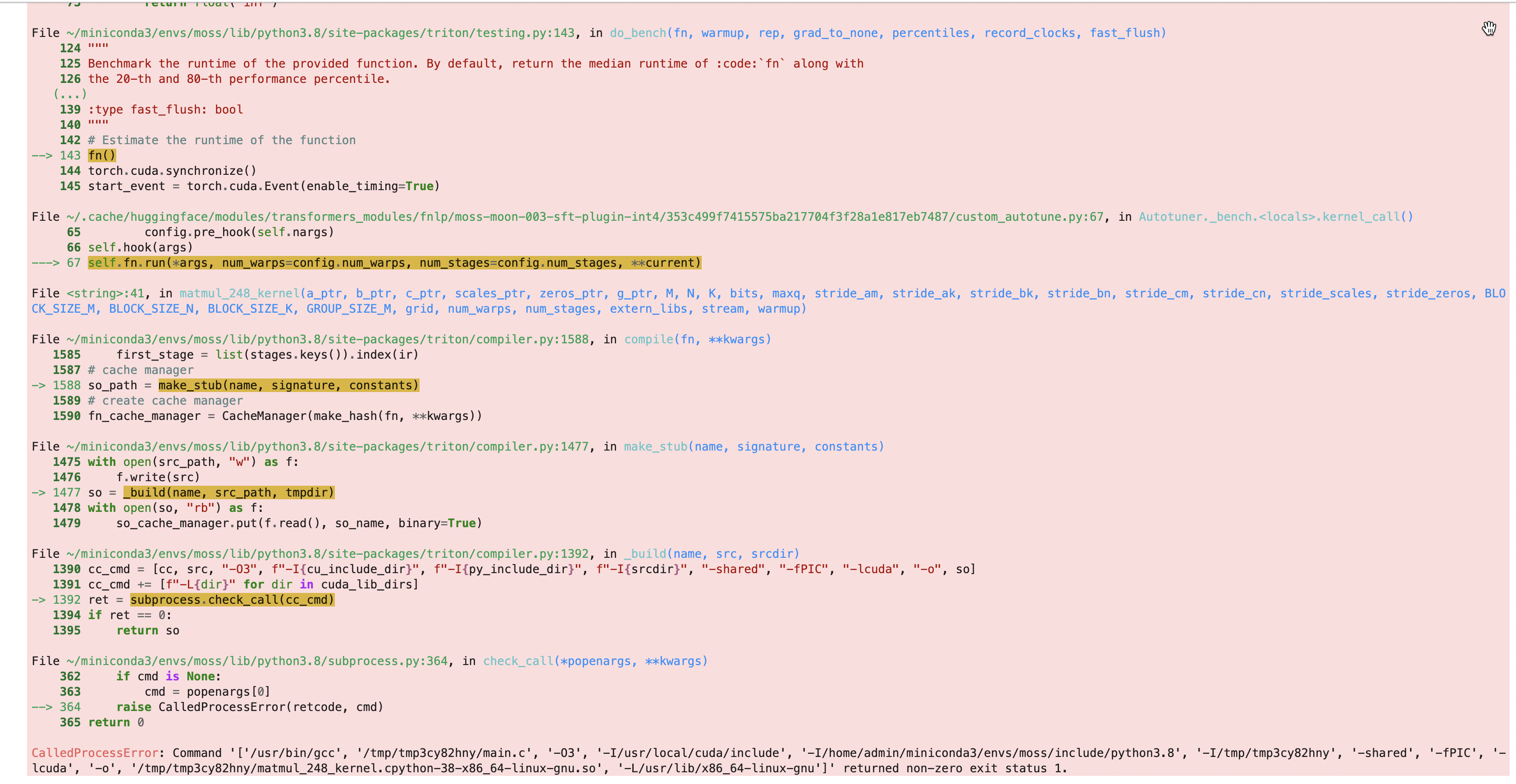[moss-moon-003-sft-plugin-int4] 跑示例中的插件模型代码报错 · Issue #170 · OpenMOSS/MOSS · GitHub