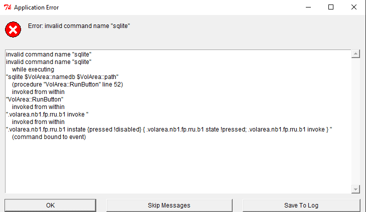 Error:invalid command name sqlite - while running volarea on windows (vmd 1.9.3) · Issue #2 ...