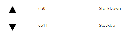 segoe-fluent-icons-font - StockDown and StockUp icons are other way ...