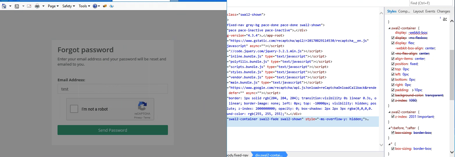 Swal not closing only in IE11. · Issue #611 · sweetalert2/sweetalert2 ...