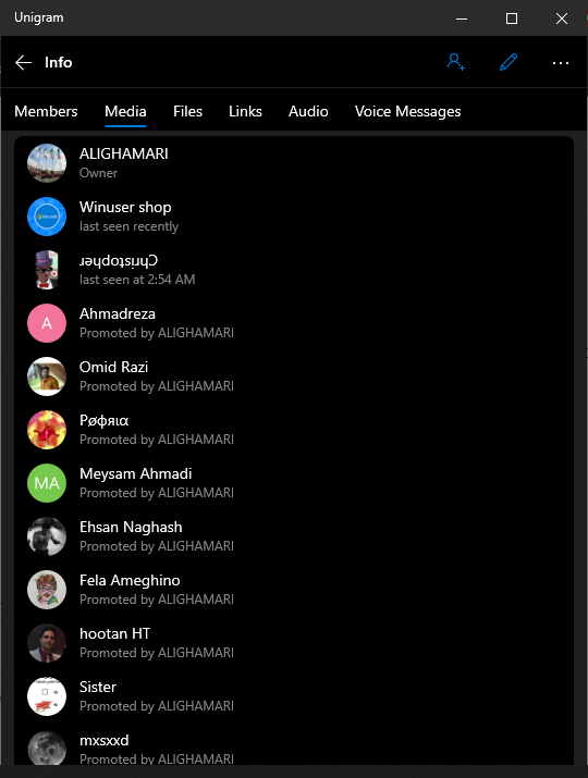 group members info suggestion · Issue #1644 · UnigramDev/Unigram · GitHub