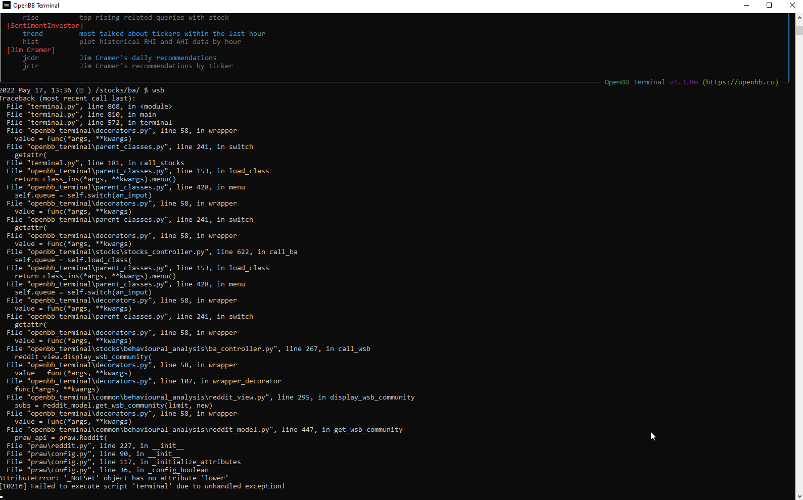 [Bug] Reddit API not working with Windows Installer - PRAW error ...