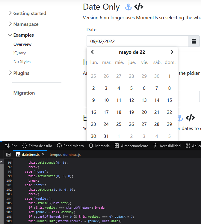 Wrong calendar rendering when startOfTheWeek: 1 · Issue #2473 · Eonasdan/tempus-dominus · GitHub