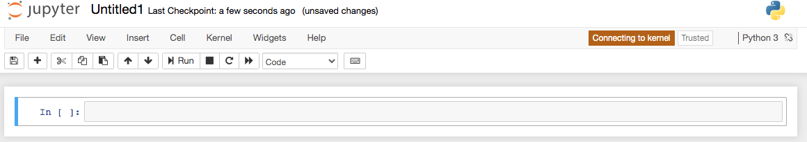 Jupyter notebook keep connecting and can not execute any command ...