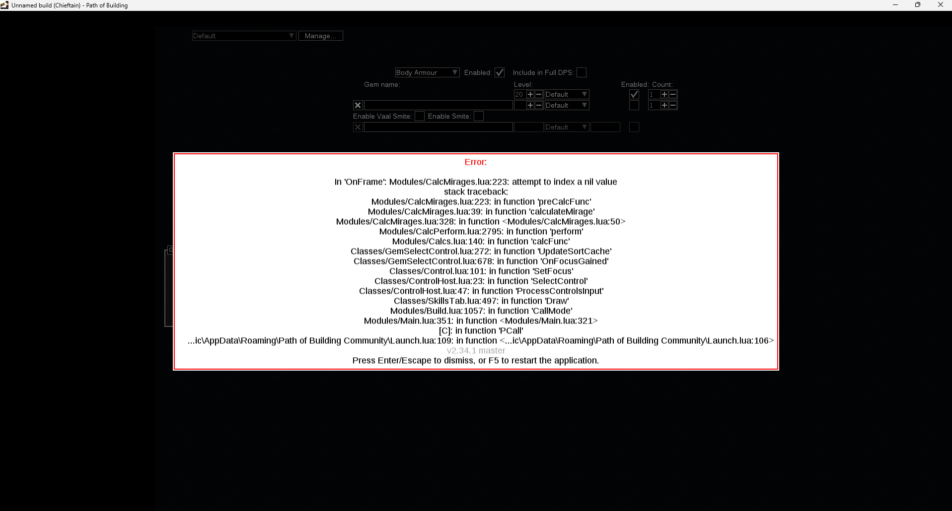 Crashed when new build using Chieftian's Towhoa, Forest's Strength · Issue #6722 ...