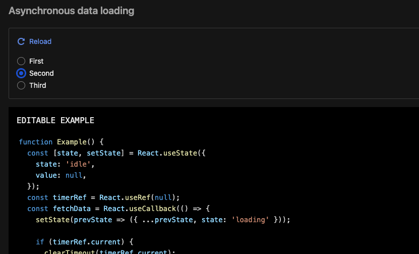 docs: fix `RadioGroup`'s asynchronous data loading example by tinaClin · Pull Request #391 ...