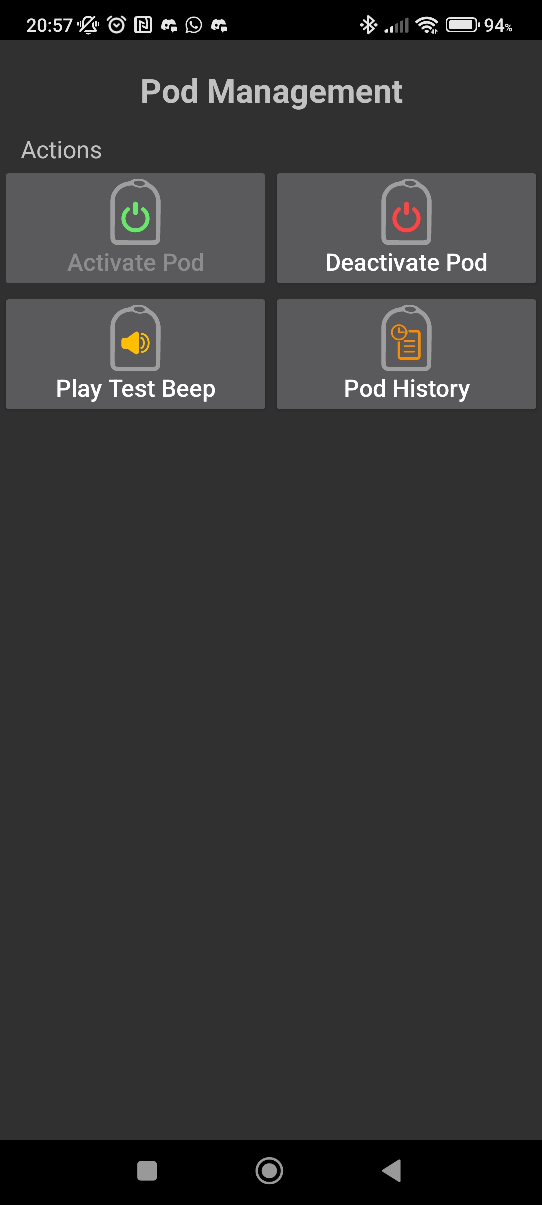 [Omnipod Dash] content issue in Pod Management · Issue #2138 · nightscout/AndroidAPS · GitHub