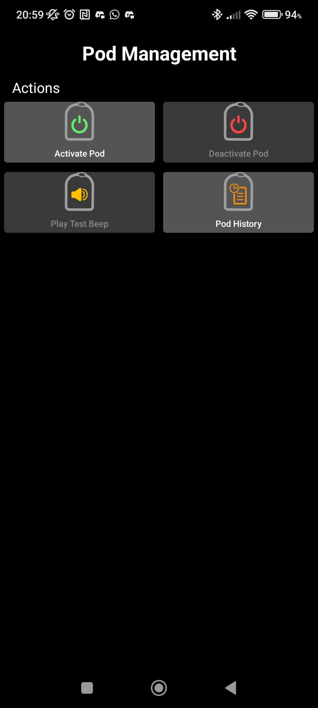 [Omnipod Dash] content issue in Pod Management · Issue #2138 · nightscout/AndroidAPS · GitHub
