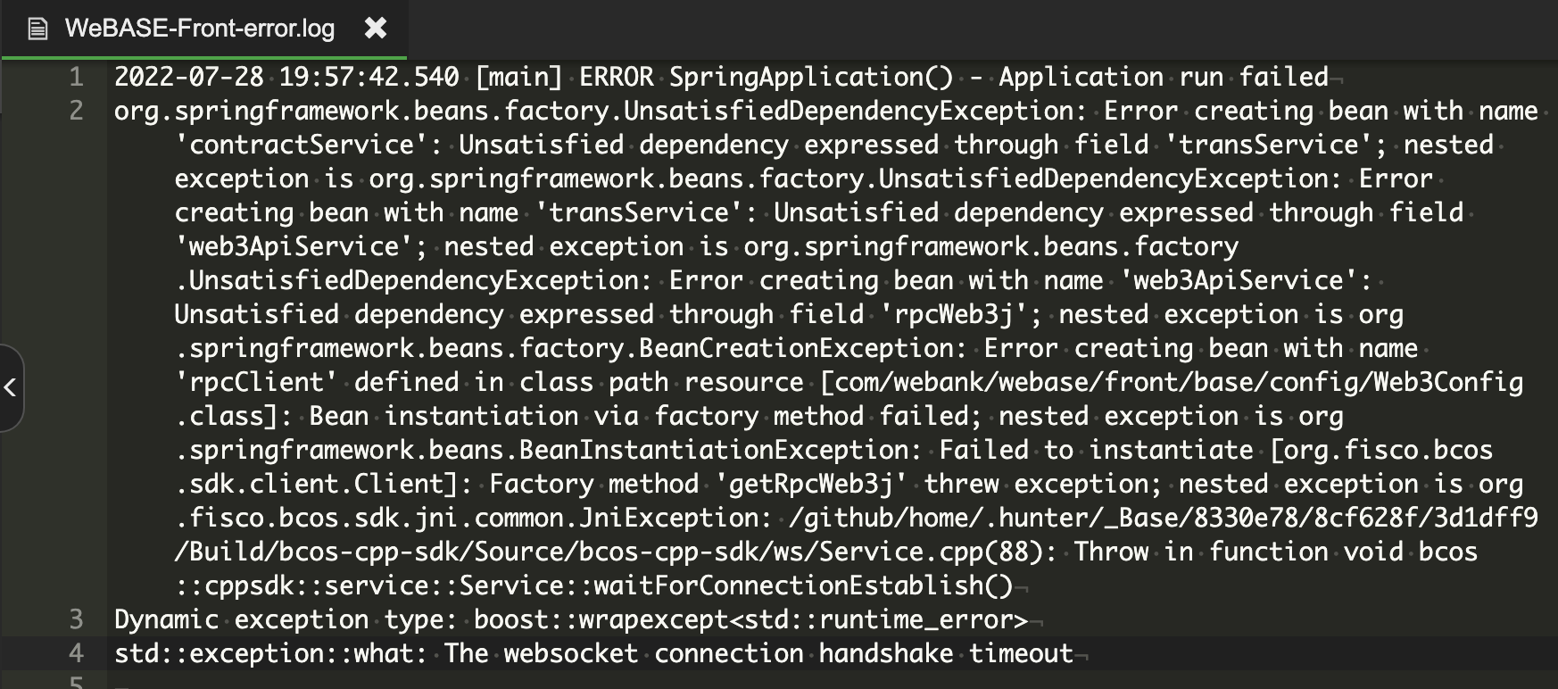 【已解决】WeBASE-Front启动失败，报错如下图 · Issue #786 · WeBankBlockchain/WeBASE-Front · GitHub