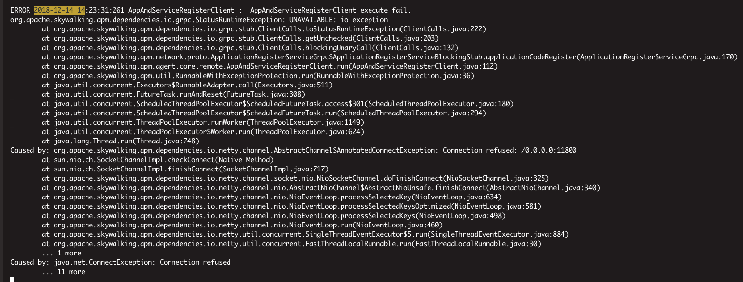 agent and collector connect error · Issue #2045 · apache/skywalking · GitHub