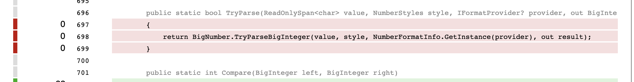 Bigger Coverage On Biginteger Class · Issue 30273 · Dotnetruntime · Github