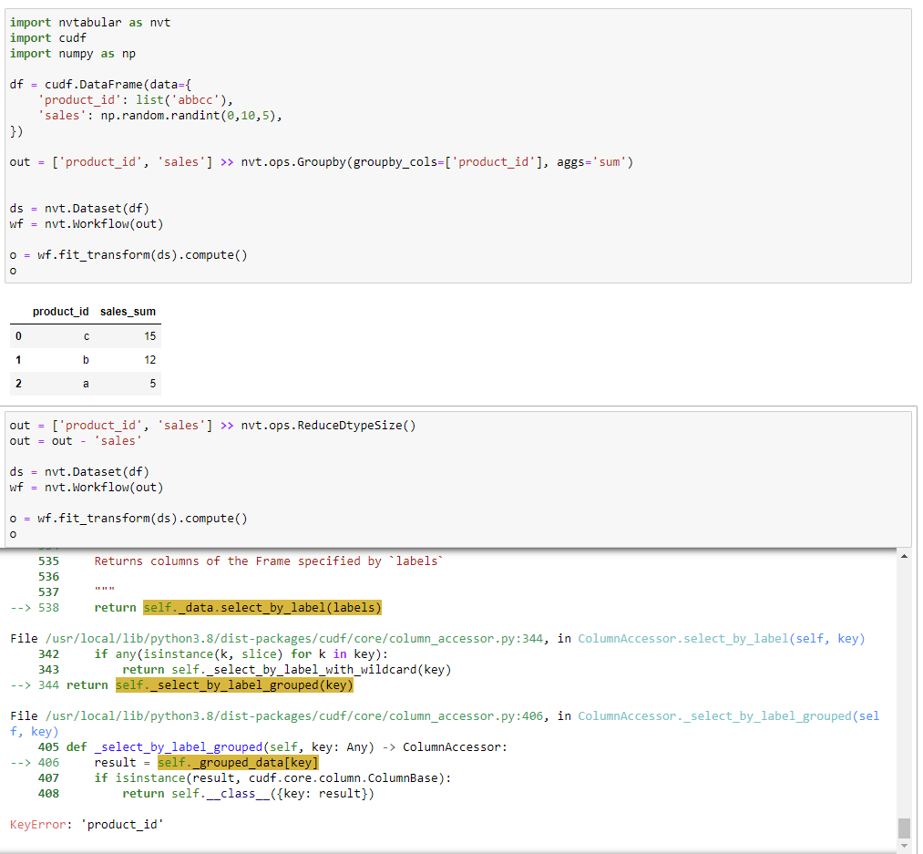 [qst] Should We Be Able To Subtract Columns From `workflownode` · Issue 1600 · Nvidia Merlin