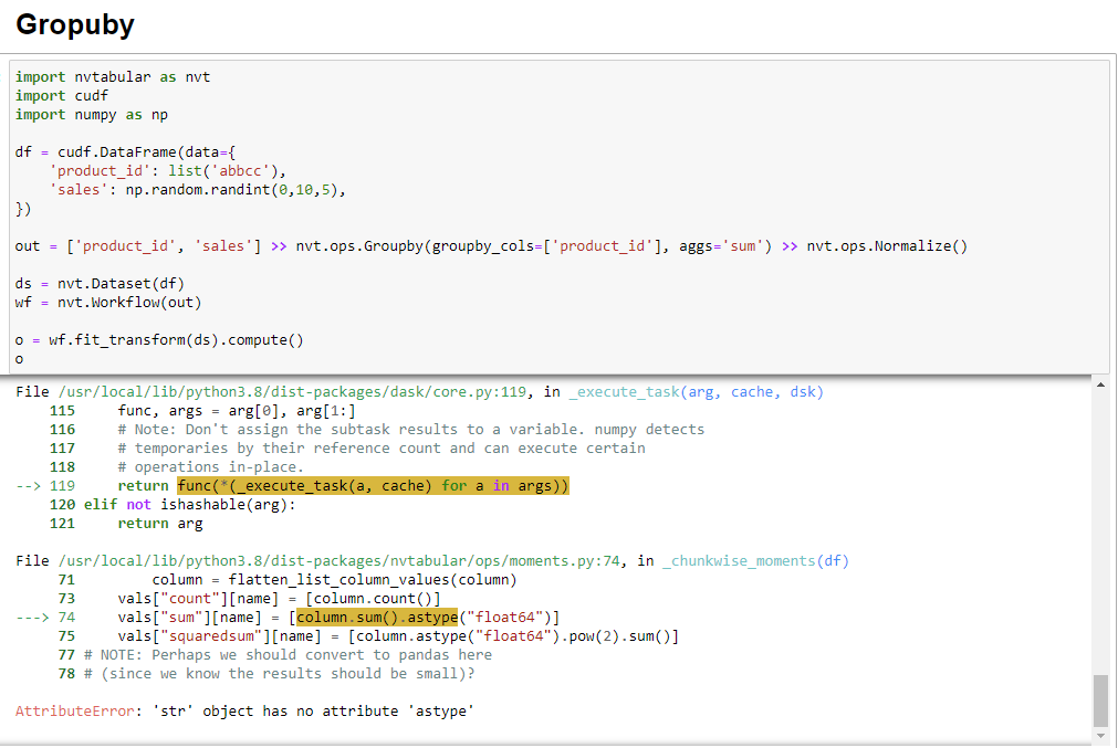 [BUG] `Groupby` requires groupby_cols in column selector · Issue #1599 · NVIDIA-Merlin/NVTabular ...