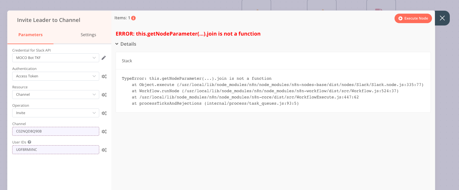 Slack channel:invite fails on user ids expression · Issue #2484 · n8n ...