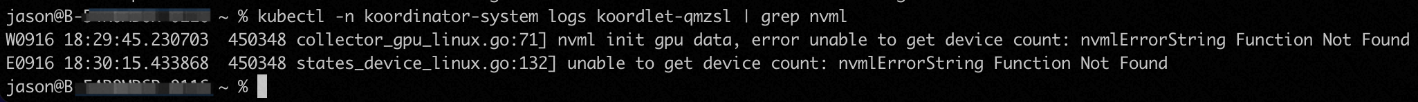 [BUG] nvml.DeviceGetCount() returns ERROR_FUNCTION_NOT_FOUND · Issue #630 · koordinator-sh ...