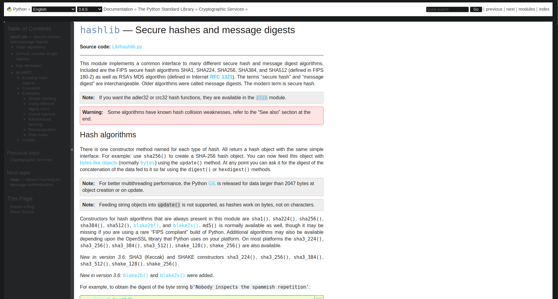 [Broken Website] https://docs.python.org/3/library/hashlib.html · Issue #3262 · darkreader ...