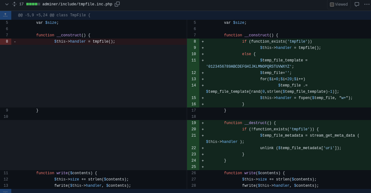 Replace for PHP tmpfile function by unix4you2 · Pull Request #18 · adminerevo/adminerevo · GitHub
