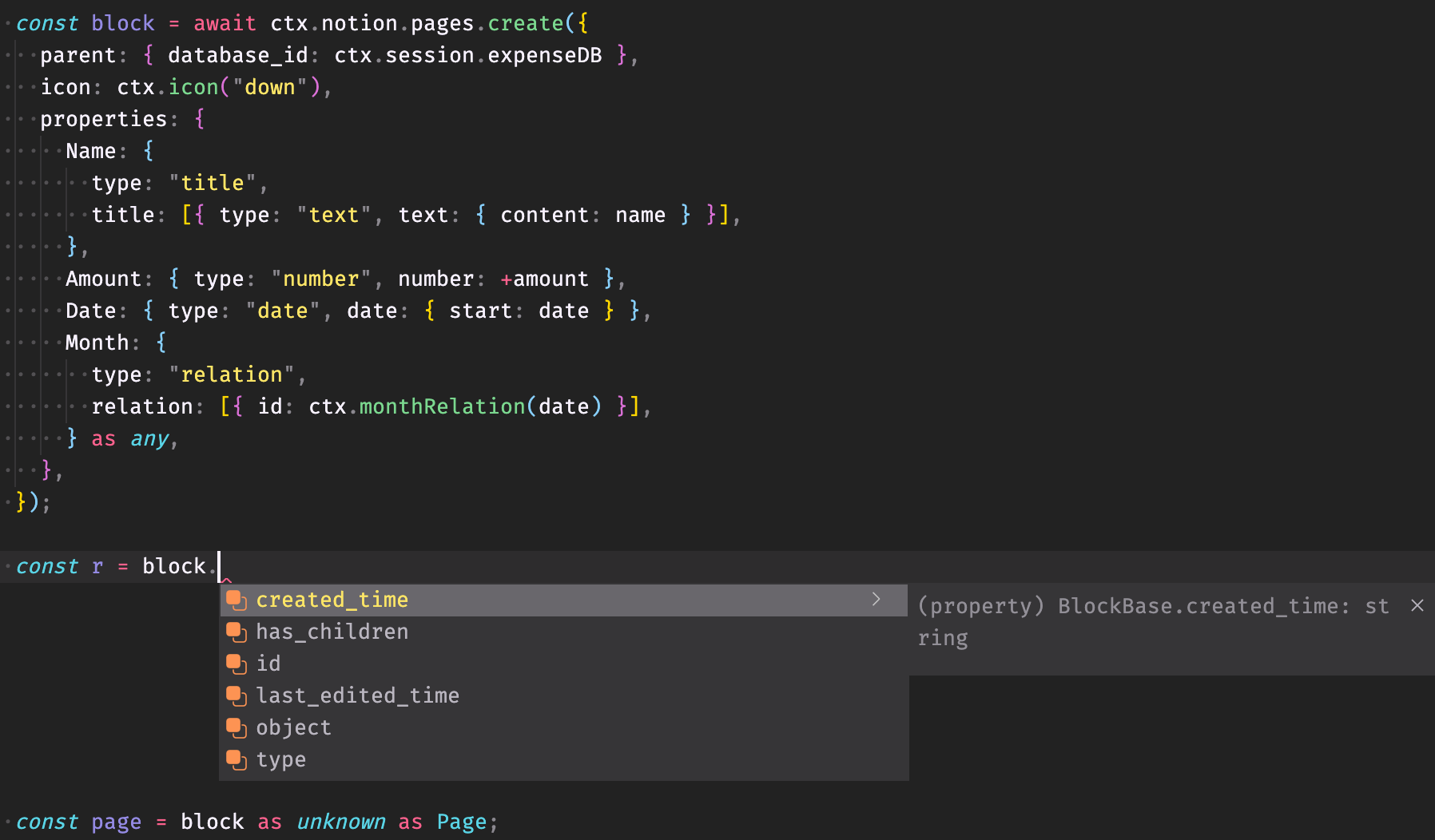 client.pages.create({...}) typing mismatch should return a page is returning a block · Issue ...