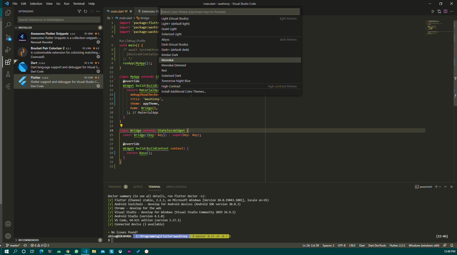 [3.24.0 ver] is messing up Monokai/Abyss Theme · Issue #3458 · Dart-Code/Dart-Code · GitHub