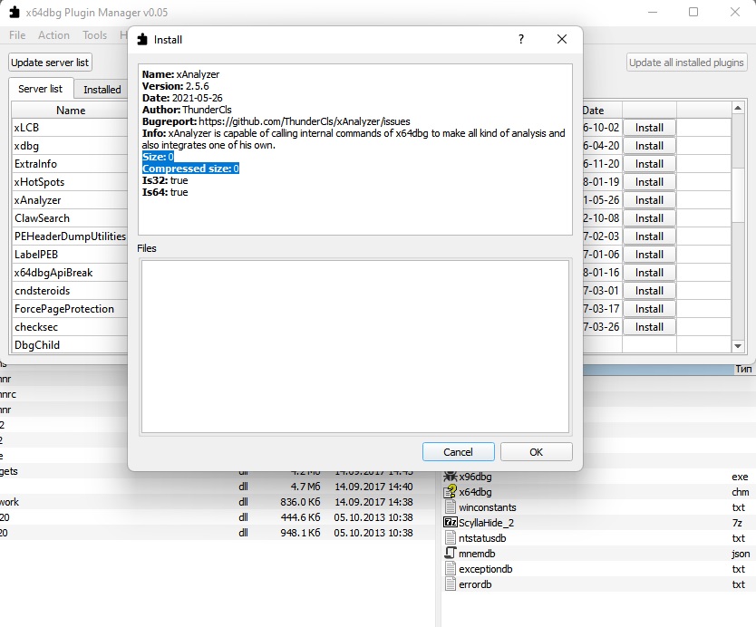 Not working · Issue #21 · horsicq/x64dbg-Plugin-Manager · GitHub
