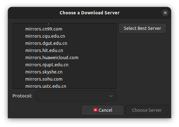 It seems `tuna Server` is not included in Ubuntu updater's server list ...