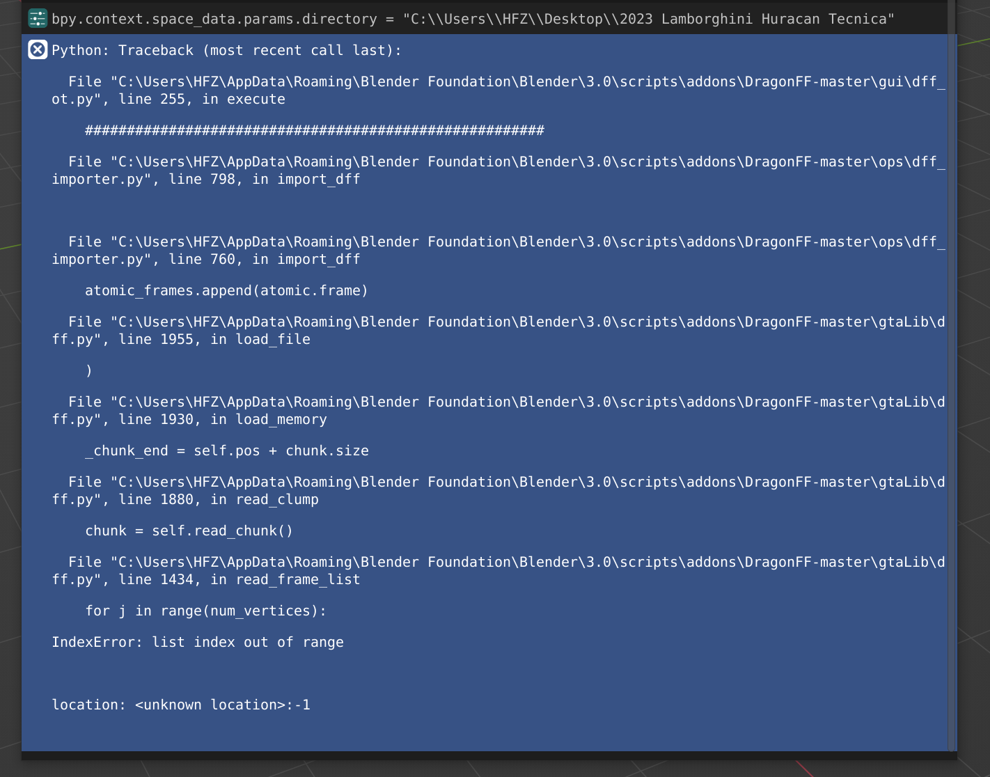 Car import error · Issue #176 · Parik27/DragonFF · GitHub