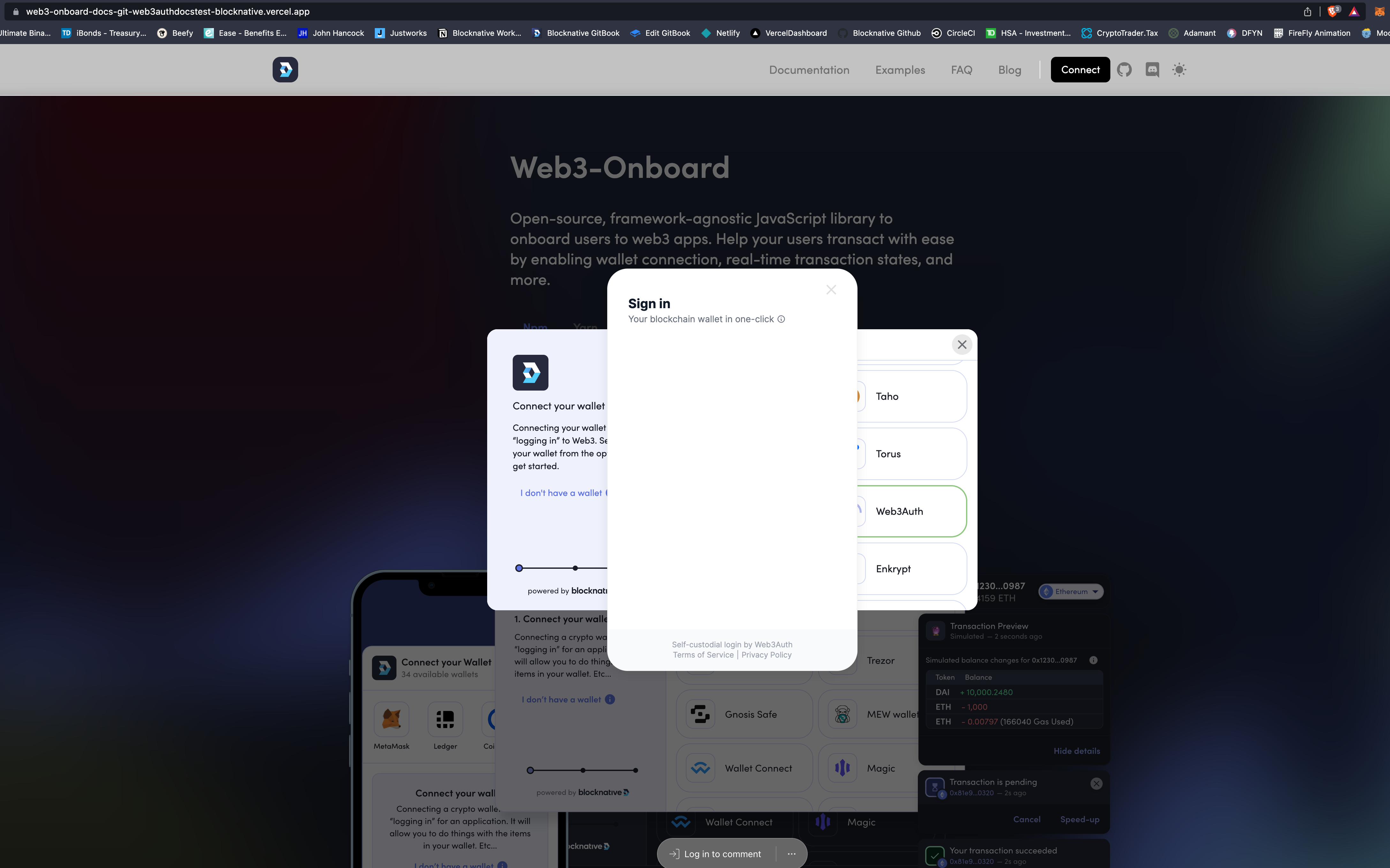 Unable to use Web3Auth within Svelte: Cannot demo and display support on Web3-Onboard official ...