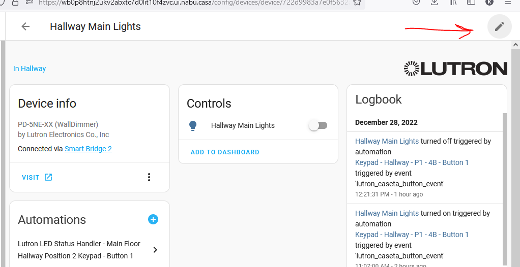 Few of the Lutron Caséta switches show: "The device is disabled by Config entry." · Issue #84712 ...