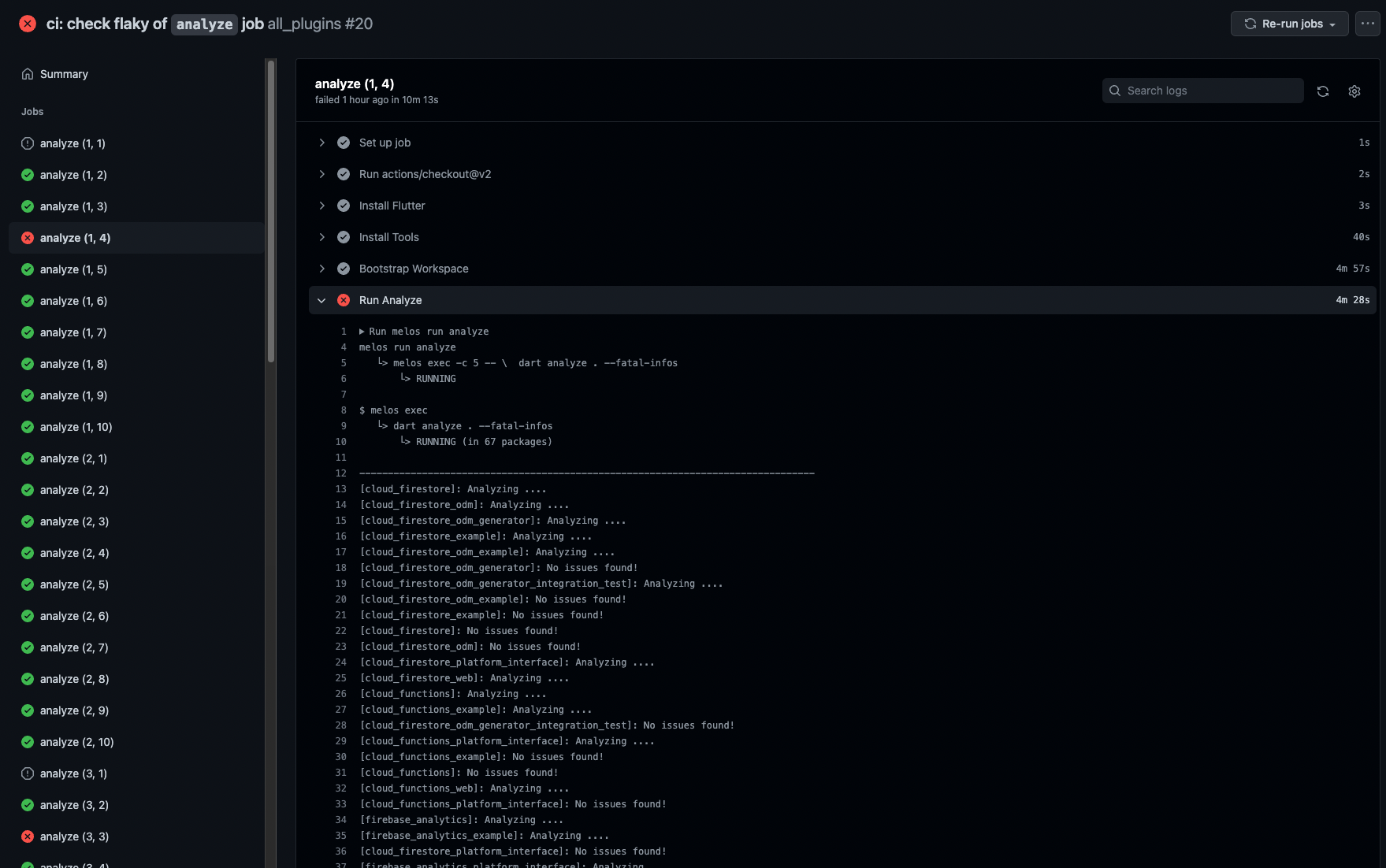 Ci `analyze` Job Is 1500 Flaky · Issue 8913 · Firebaseflutterfire · Github 